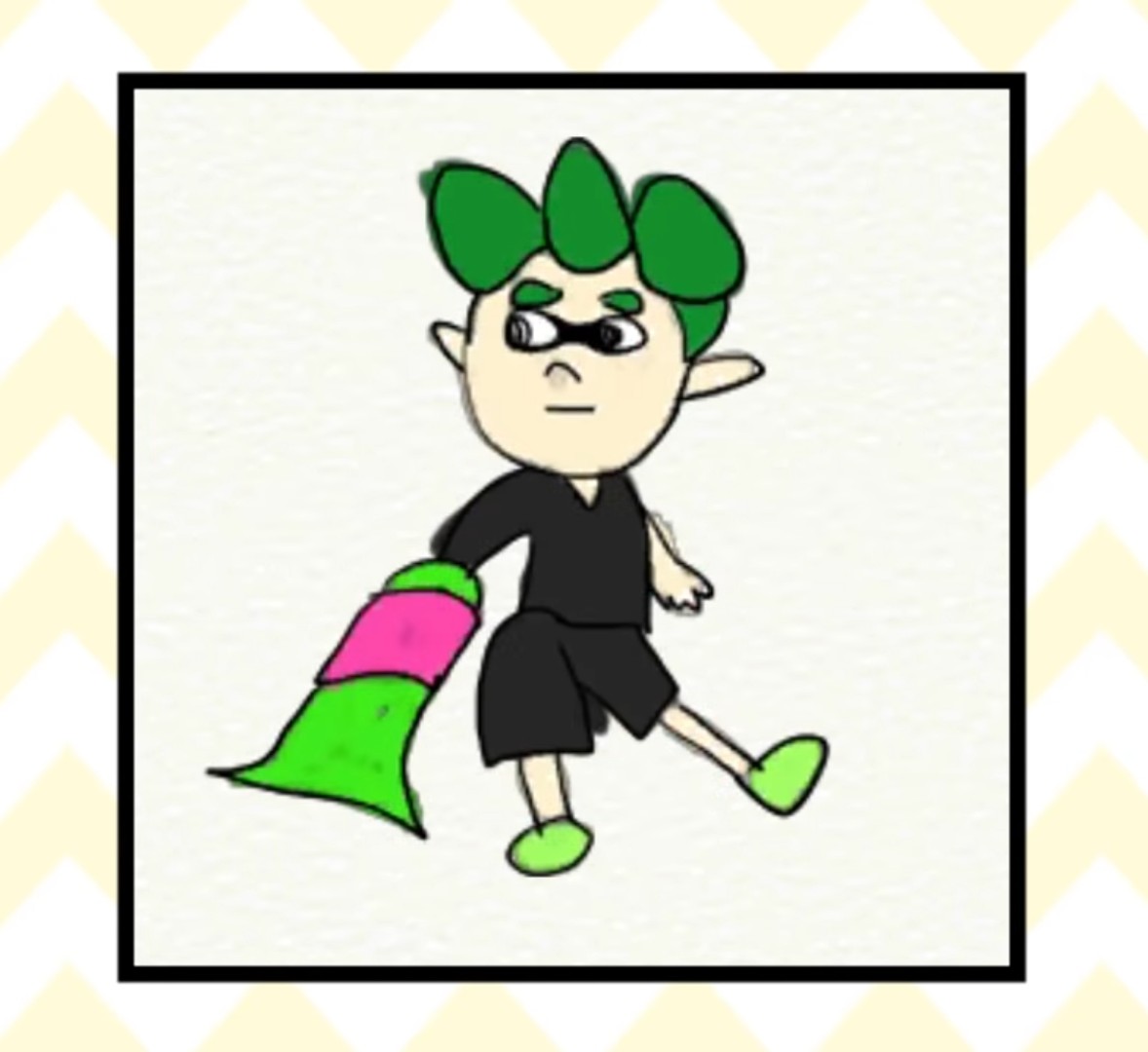 File:WWG Green Inkling Boy amiibo Drawing.jpg - Super Mario Wiki, the ...