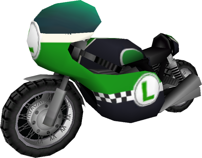 File:Mach Bike (Luigi) Model.png - Super Mario Wiki, the Mario encyclopedia