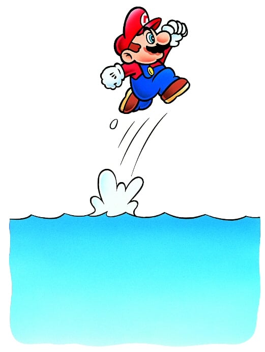File:SMW Mario Water Jump.jpg - Super Mario Wiki, the Mario encyclopedia