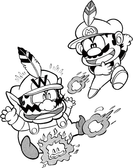File:Fire Mario vs Fire Wario SMKun.png - Super Mario Wiki, the Mario ...