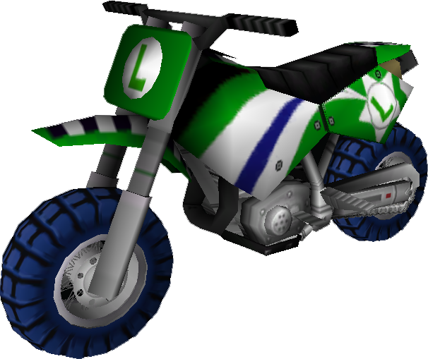 File:Standard Bike M (Luigi) Model.png - Super Mario Wiki, the Mario ...