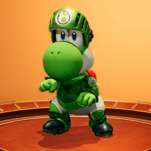 File:Yoshi (Knight Gear) - Mario Strikers Battle League.png - Super ...