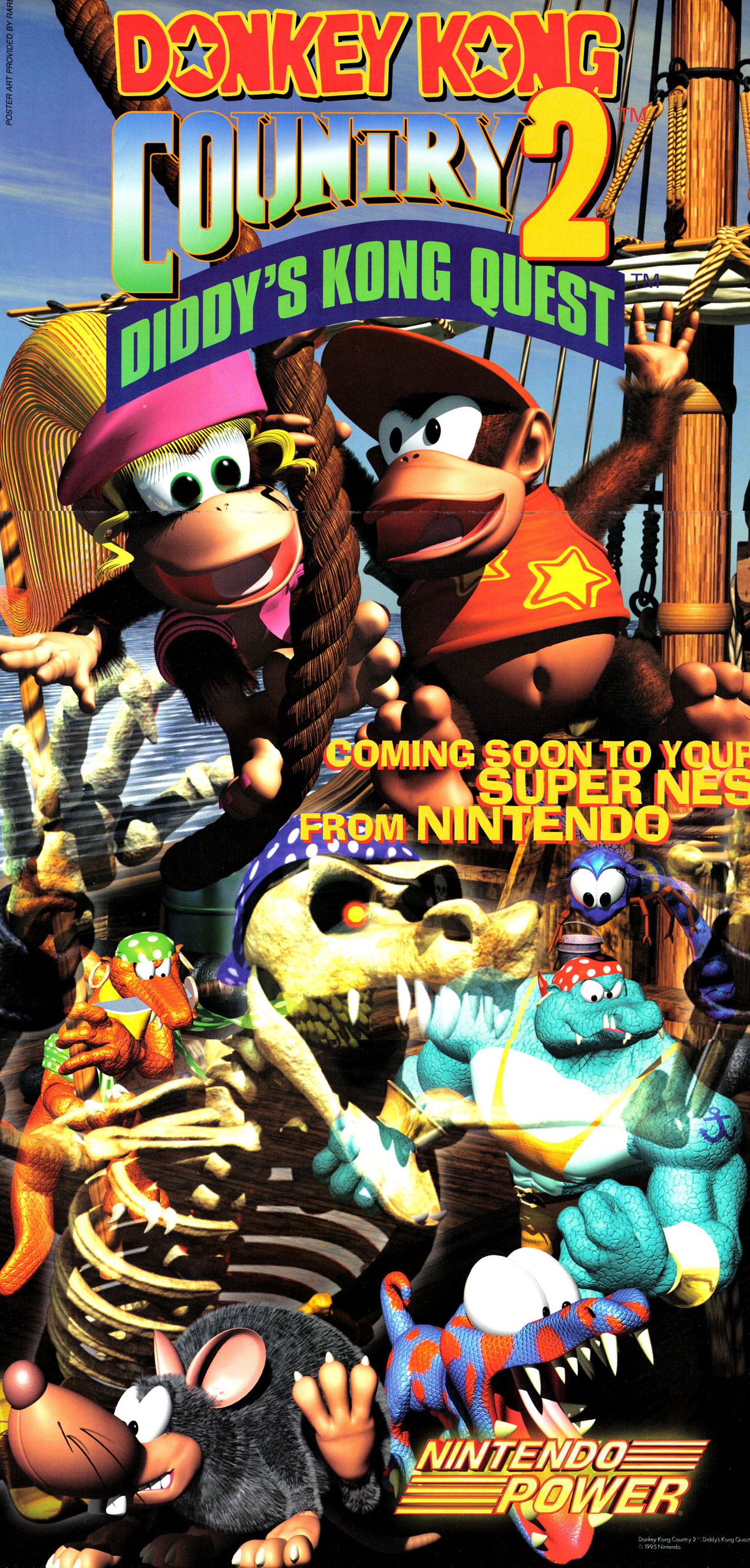 File:DKC2 Nintendo Power poster.jpg - Super Mario Wiki, the Mario ...