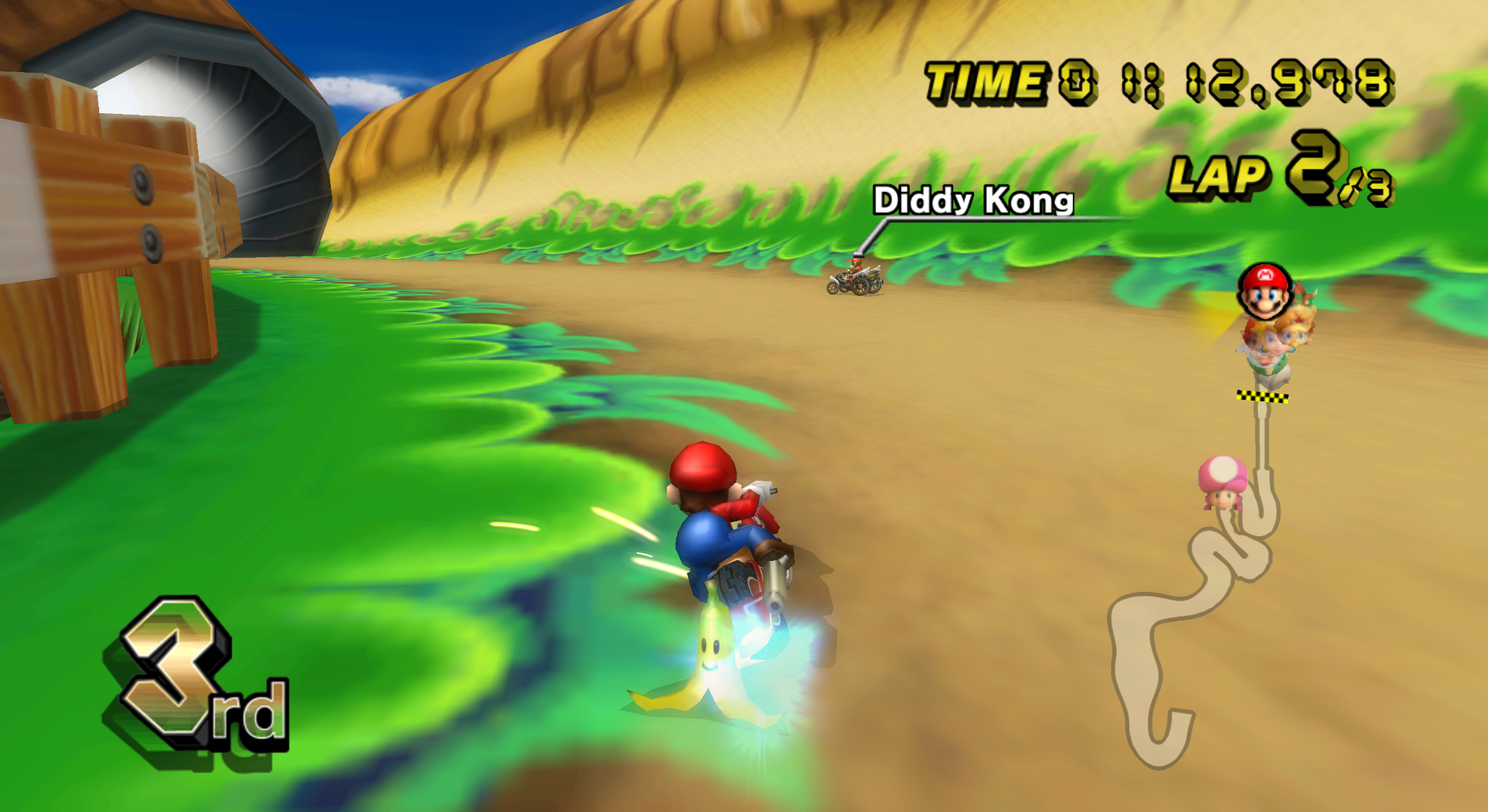 File:MKW GCN DK Mountain Entering The Cannon.png - Super Mario Wiki ...