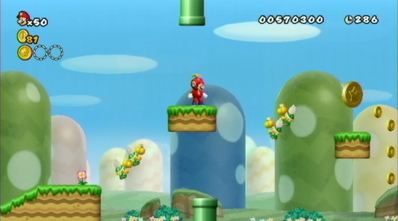 File:NSMBW W1-6 2nd Star Coin.jpg - Super Mario Wiki, the Mario ...