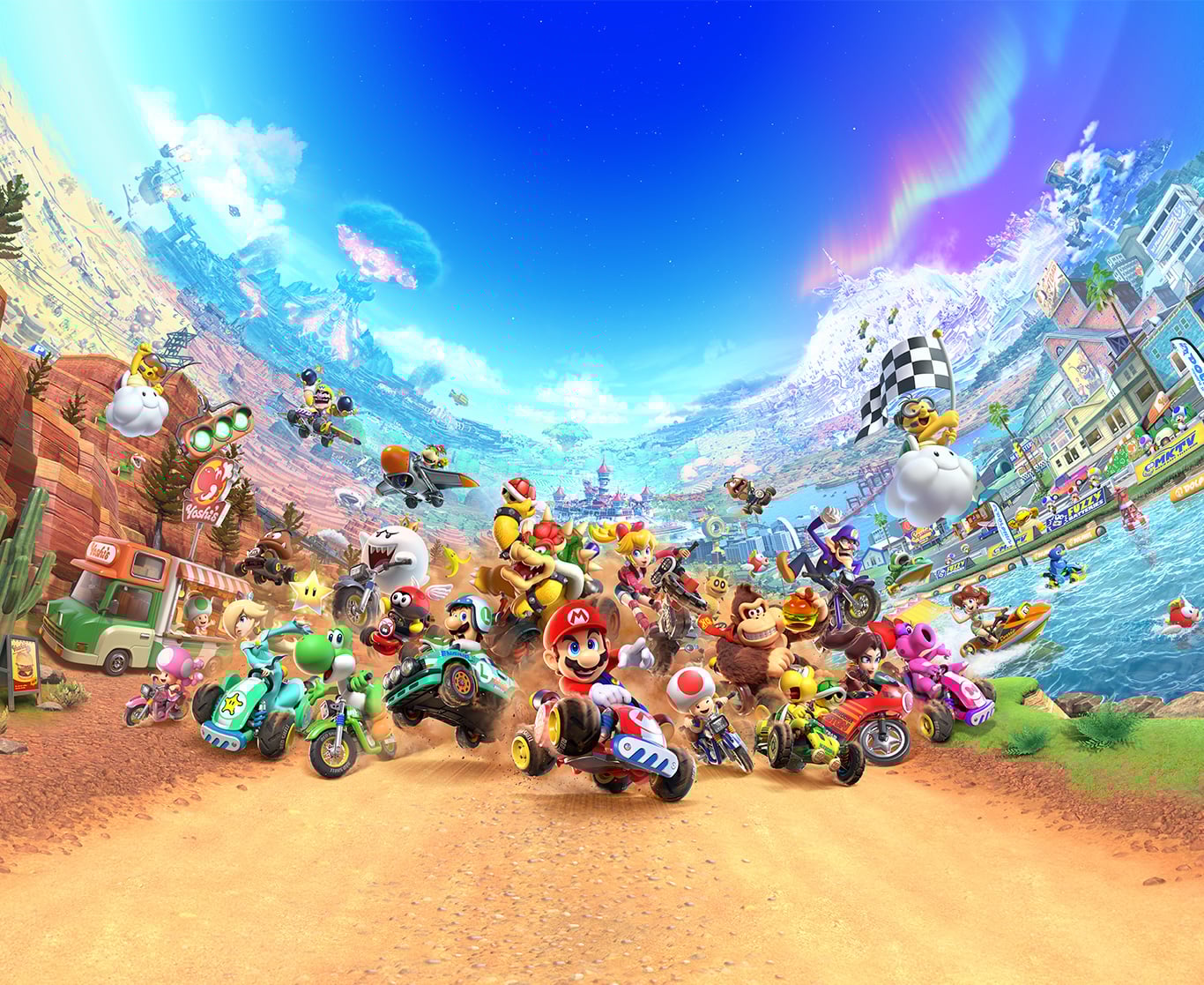 File:MKWorld logoless key artwork.jpg - Super Mario Wiki, the Mario ...