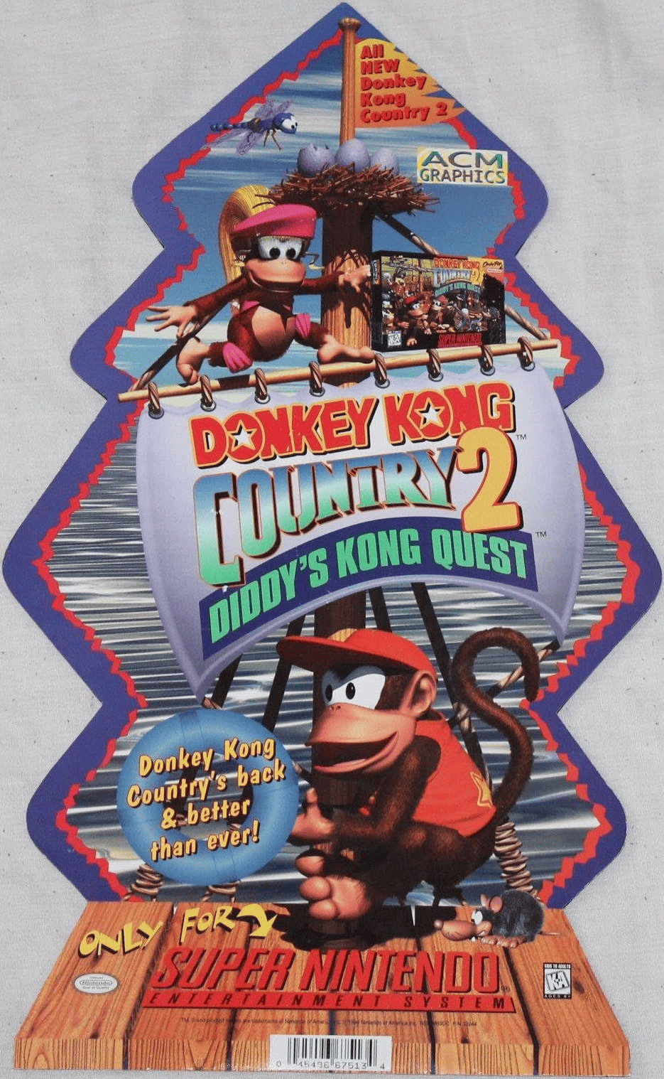 File:DKC2 Promotional standee.png - Super Mario Wiki, the Mario ...