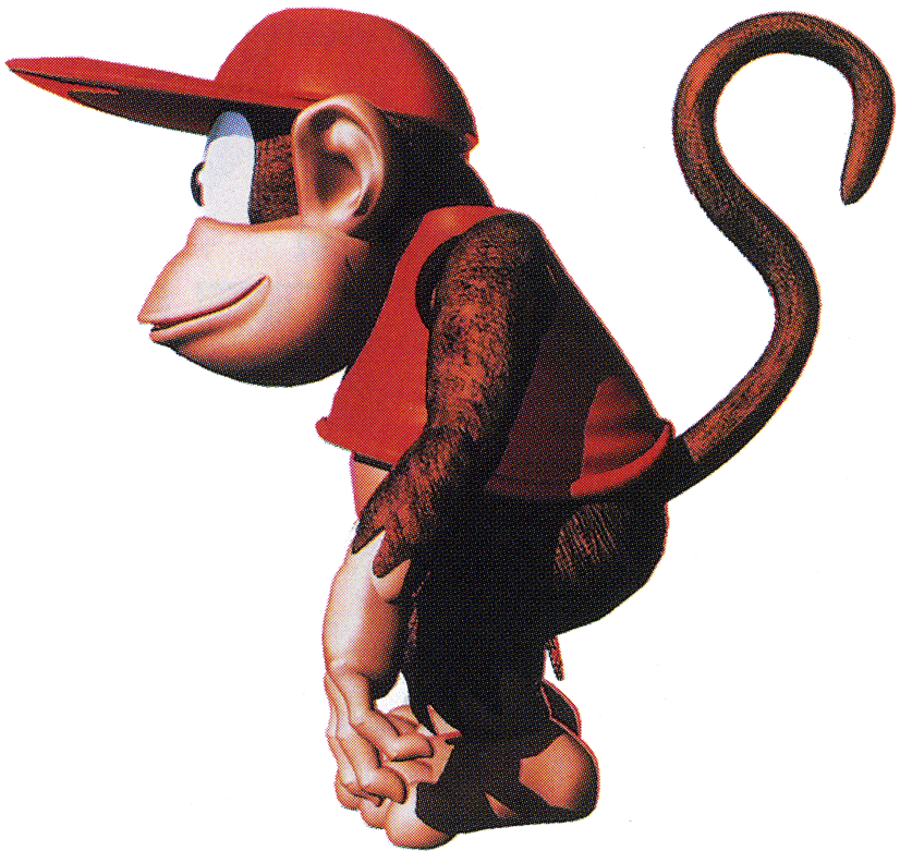 File:Diddy left angle DKC art.png - Super Mario Wiki, the Mario ...