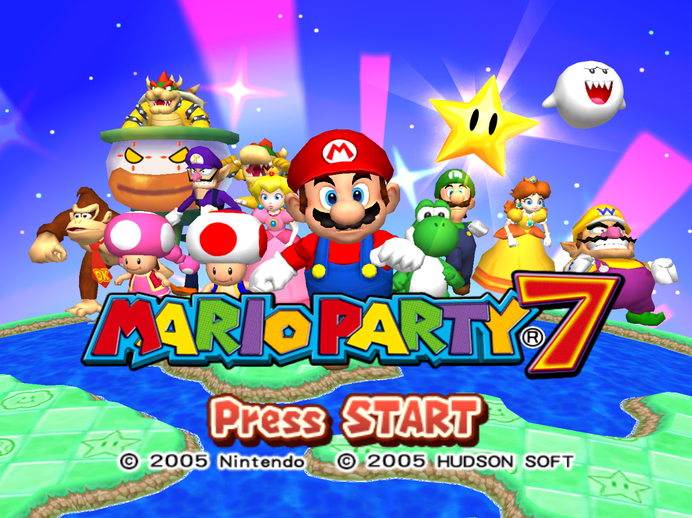 File:Mario Party 7 Title Screen.png - Super Mario Wiki, the Mario ...