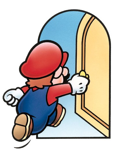 File:Mario entering door SMA artwork.png - Super Mario Wiki, the Mario ...
