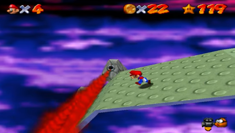 File:SM64 Sky Flamethrower.png - Super Mario Wiki, the Mario encyclopedia