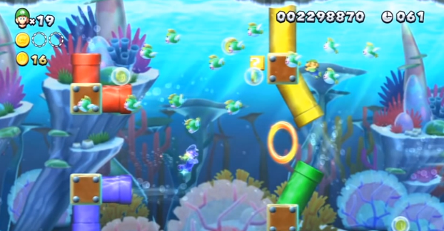 File:NSLU Cheep Chomp Chase Luigi Sighting.png - Super Mario Wiki, the ...