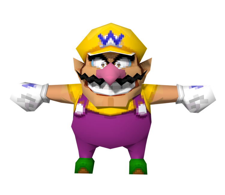 File:SM64DS Wario Model.png - Super Mario Wiki, the Mario encyclopedia