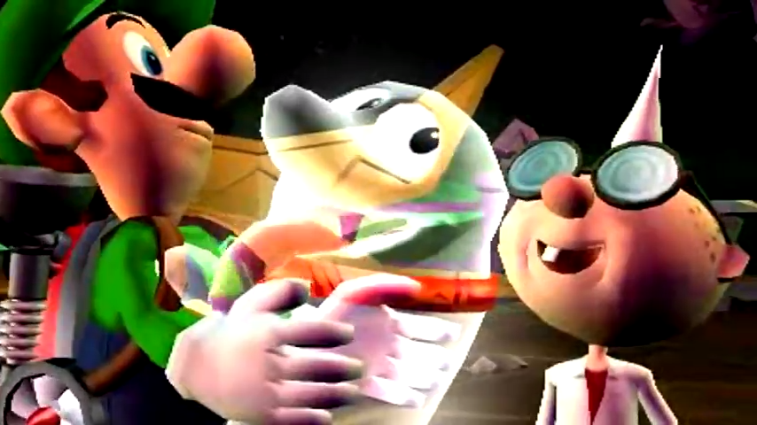 File:Luigi and Polterpup with E Gadd.png - Super Mario Wiki, the Mario ...