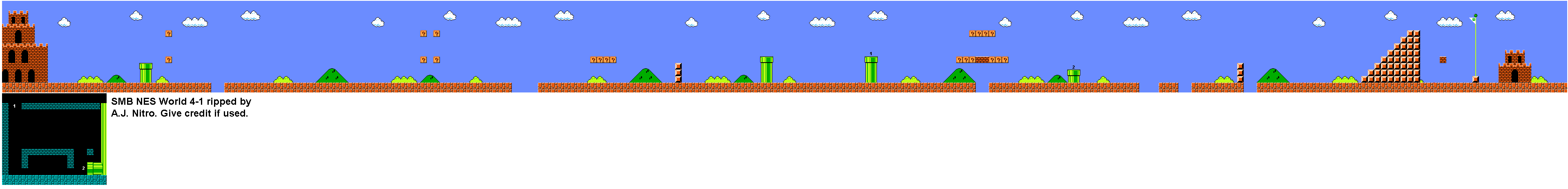 File:SMB NES World 4-1 Map.png - Super Mario Wiki, the Mario encyclopedia