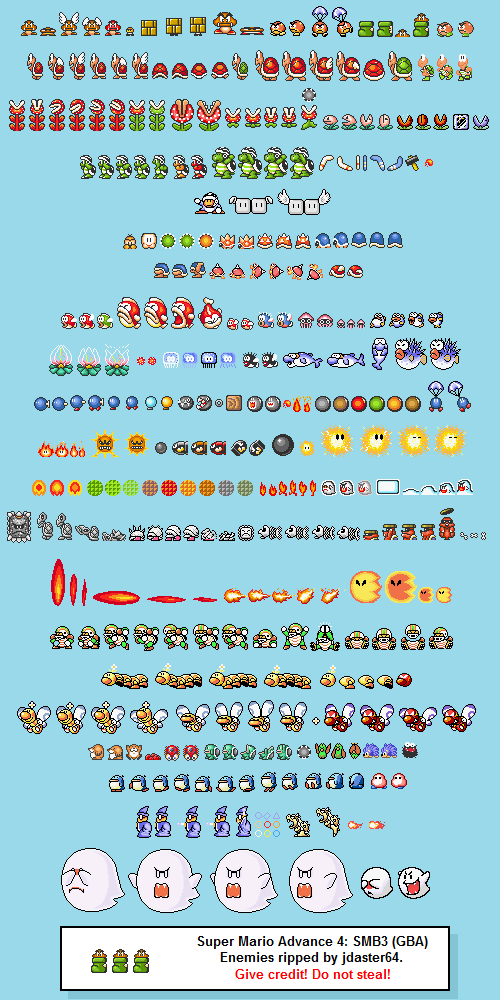File:SMA4 Unused Enemies Sprites.png - Super Mario Wiki, the Mario ...
