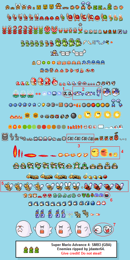 File:SMA4 Unused Enemies Sprites.png - Super Mario Wiki, the Mario ...