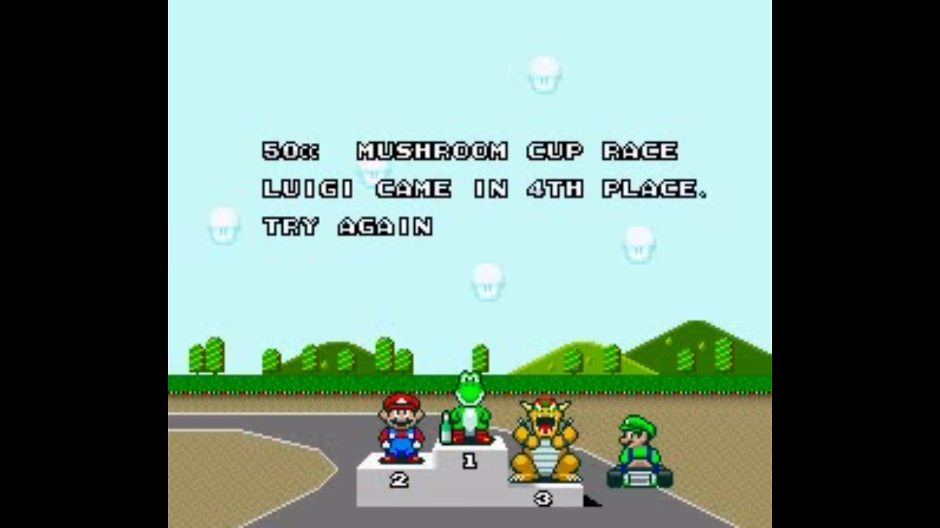 File:Super Mario Kart 4th Place.png - Super Mario Wiki, the Mario ...