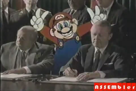 File:Mario Vsign AllStars Commercial.jpg - Super Mario Wiki, the Mario ...