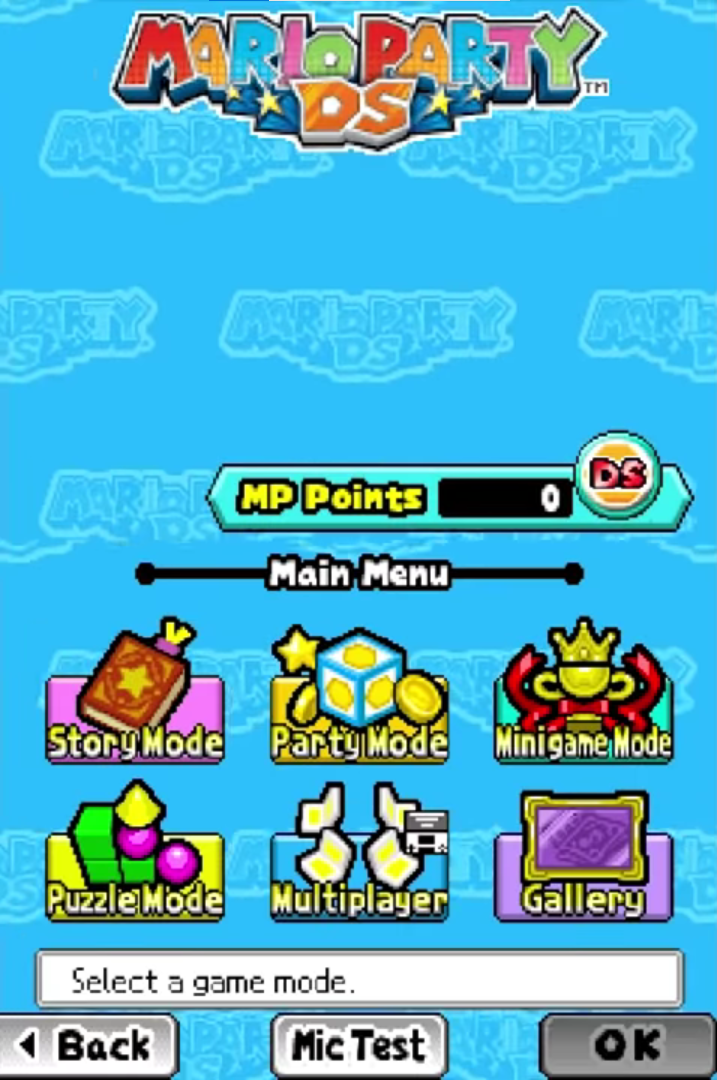 File:MPDS MainMenu.png - Super Mario Wiki, the Mario encyclopedia