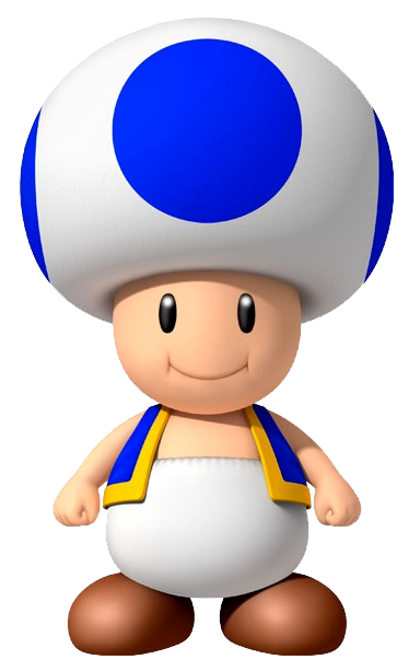 File:NSMBW Blue Toad Main Artwork.png - Super Mario Wiki, the Mario ...