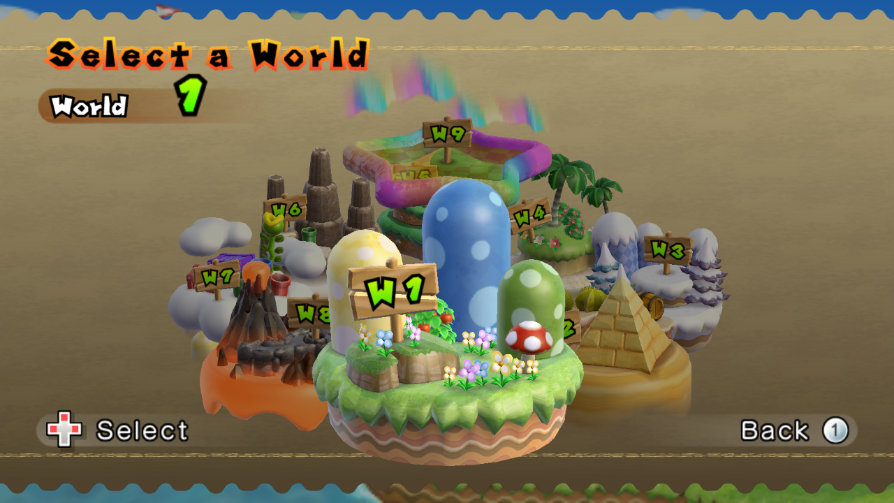 File:NSMBW World 1 World Select.png - Super Mario Wiki, the Mario ...