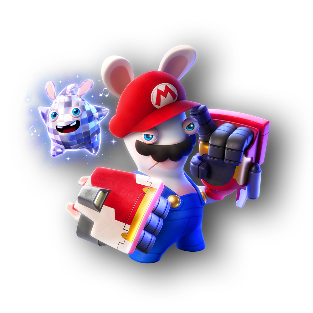 File:MRSOH Rabbid Mario and Spark.png - Super Mario Wiki, the Mario ...