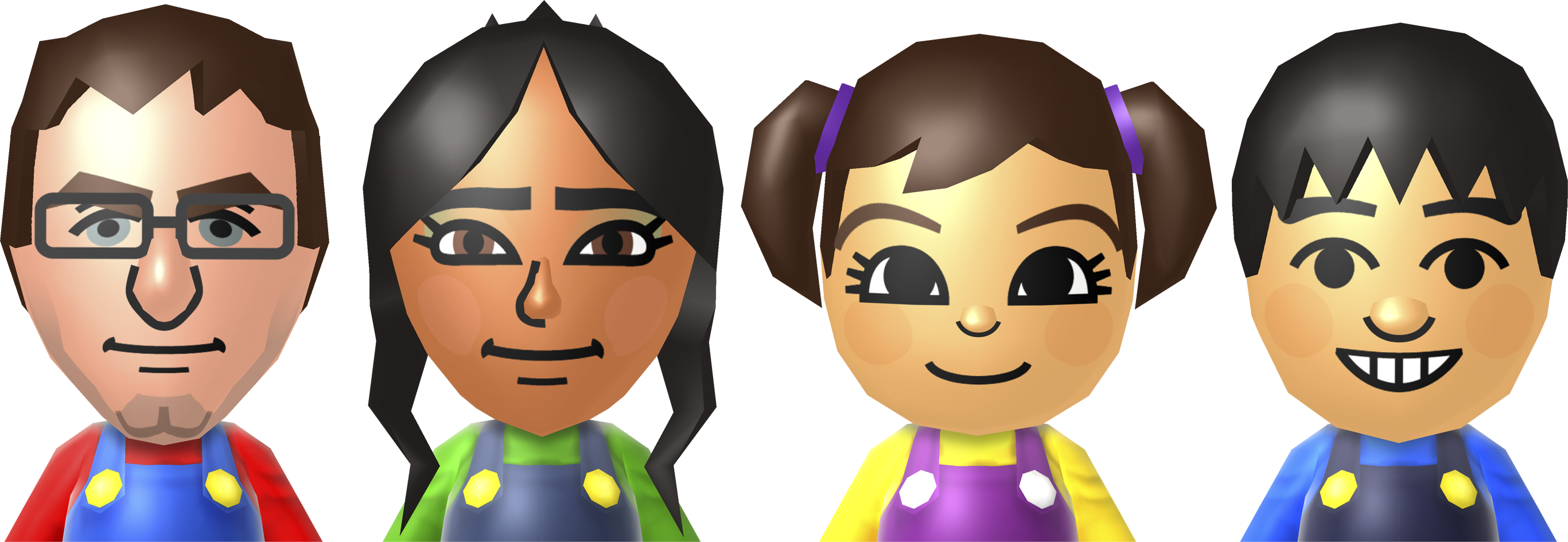 File:NSMBU Four Miis Artwork.png - Super Mario Wiki, the Mario encyclopedia