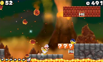 File:Nsmb2 invincible tanooki mario volcano.png - Super Mario Wiki, the ...