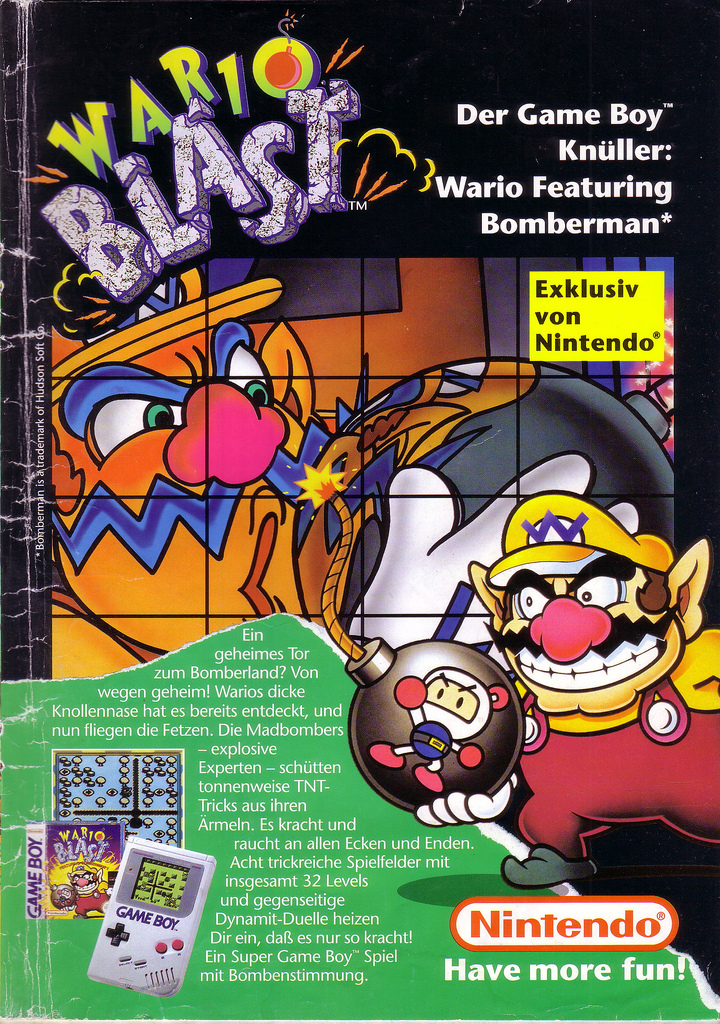 File:Wario Blast German Flyer.jpg - Super Mario Wiki, the Mario ...