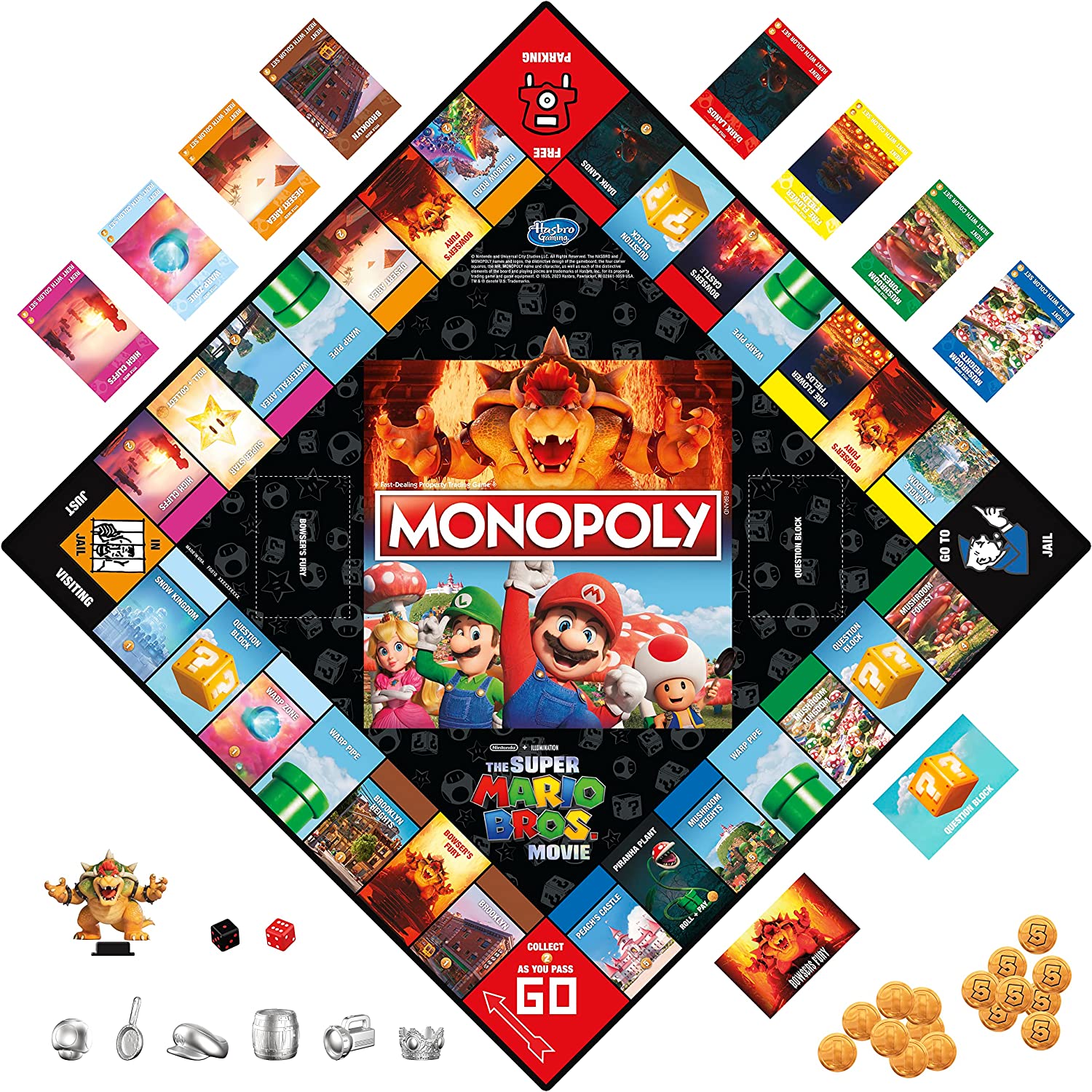 File TSMBM Monopoly Board jpg Super Mario Wiki The Mario Encyclopedia
