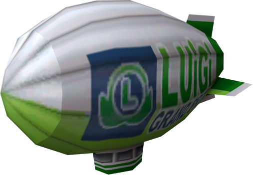 File:MKDD Luigi Blimp Model.png - Super Mario Wiki, the Mario encyclopedia