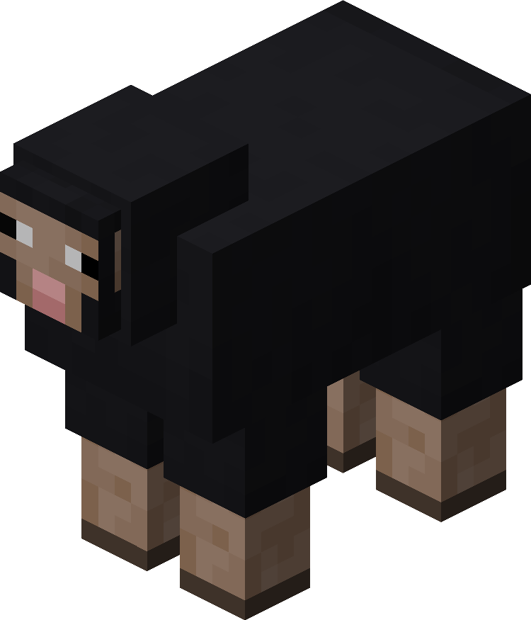 File:Minecraft Sheep Black.png - Super Mario Wiki, the Mario encyclopedia