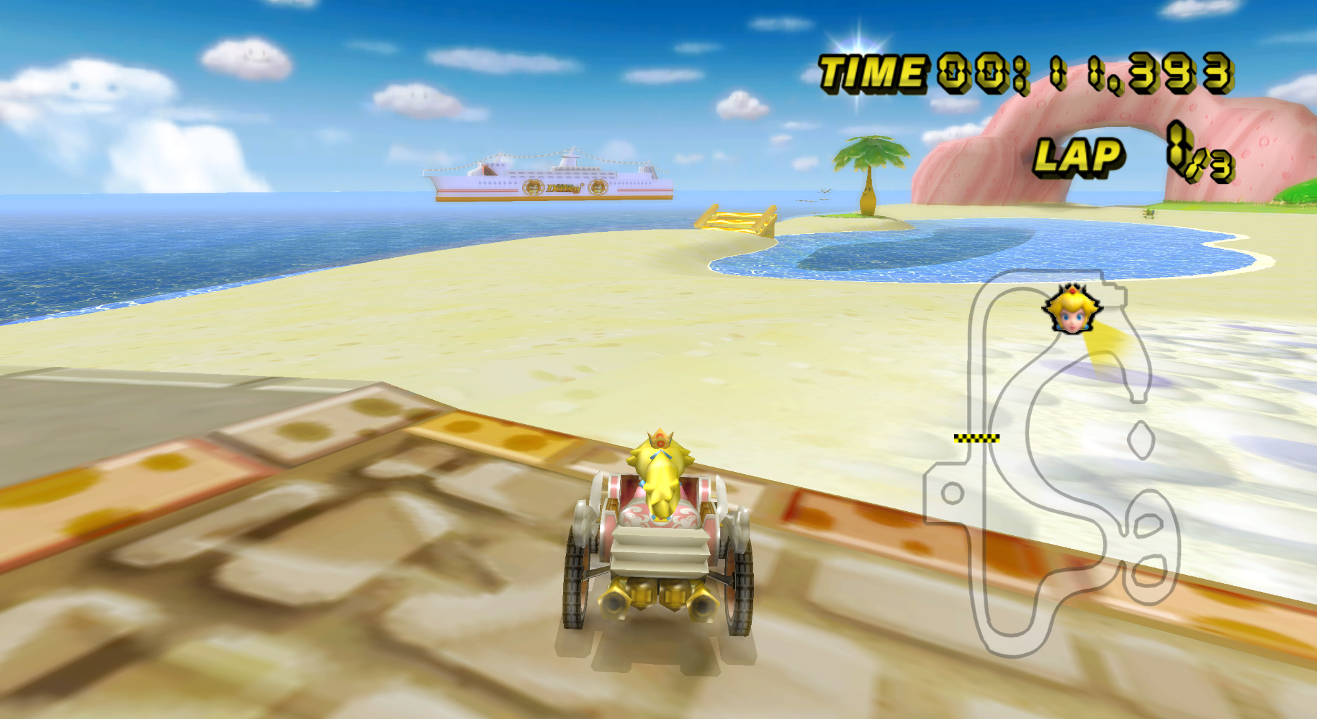 File:MKW Peach Beach ramp.png - Super Mario Wiki, the Mario encyclopedia