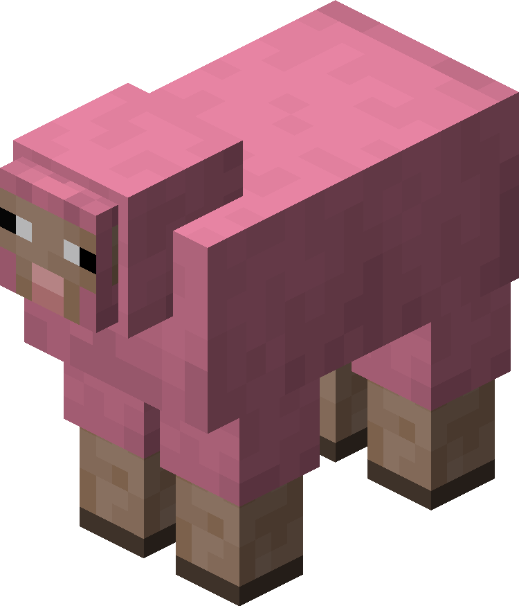 File:Minecraft Sheep Pink.png - Super Mario Wiki, the Mario encyclopedia