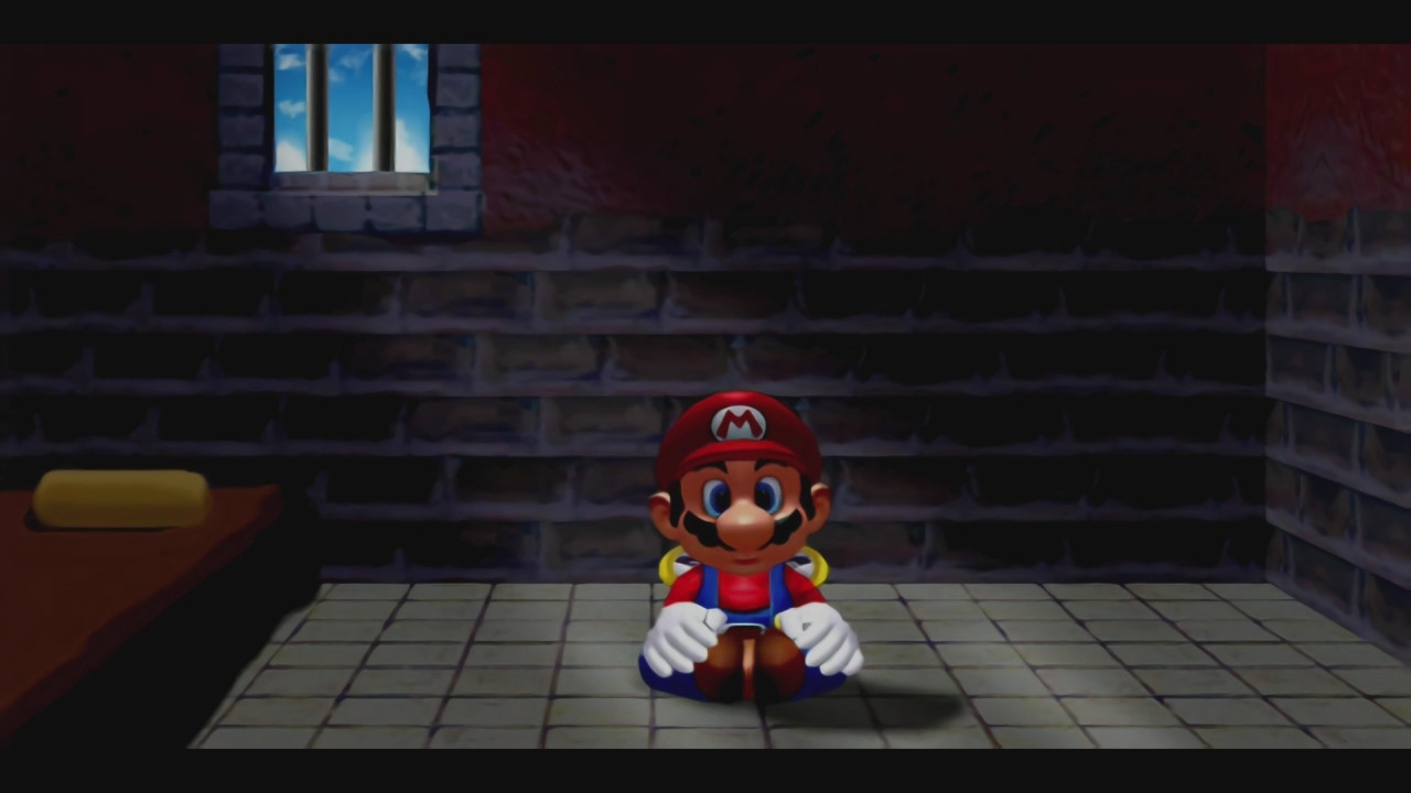 File:SM3DAS Mario Sitting In Cell.jpg - Super Mario Wiki, the Mario ...