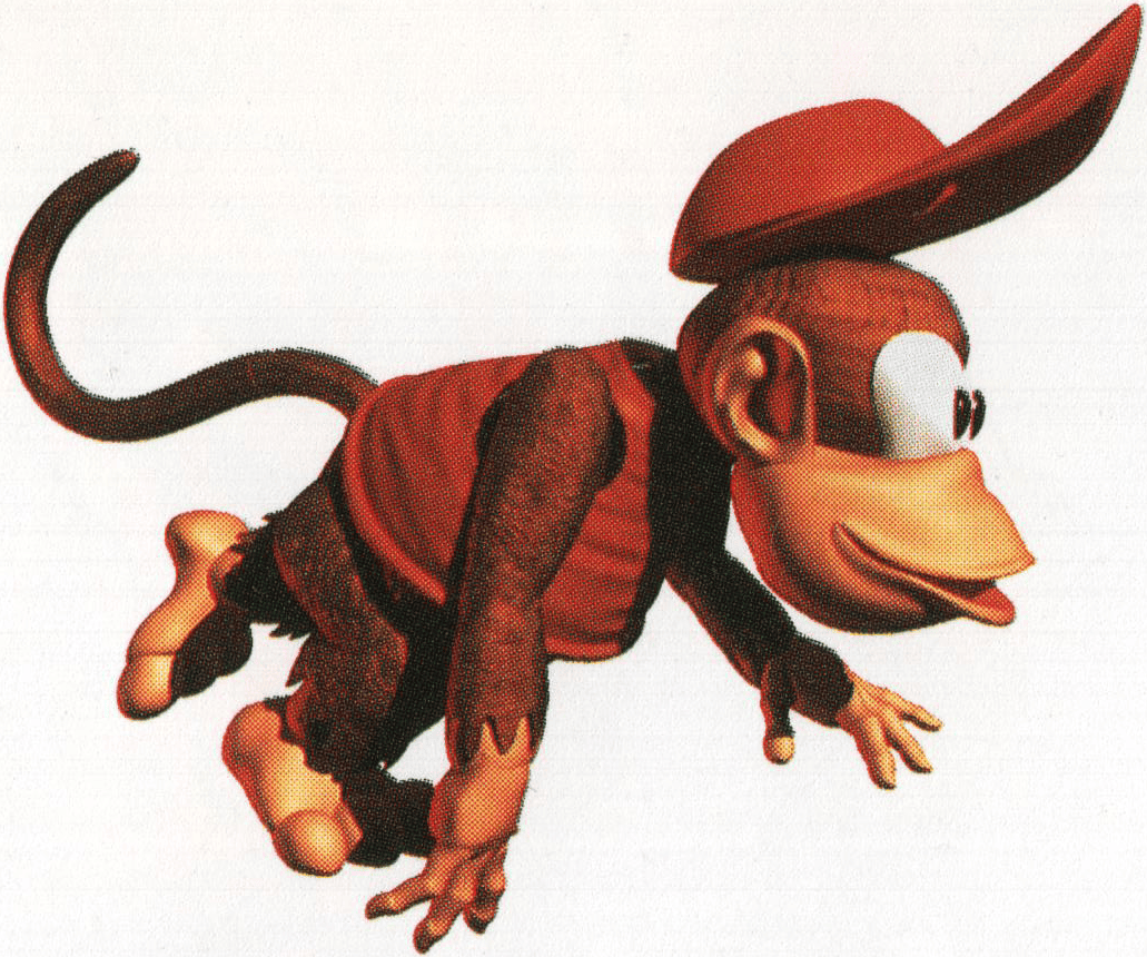 File:Diddy running DKC artwork.png - Super Mario Wiki, the Mario ...