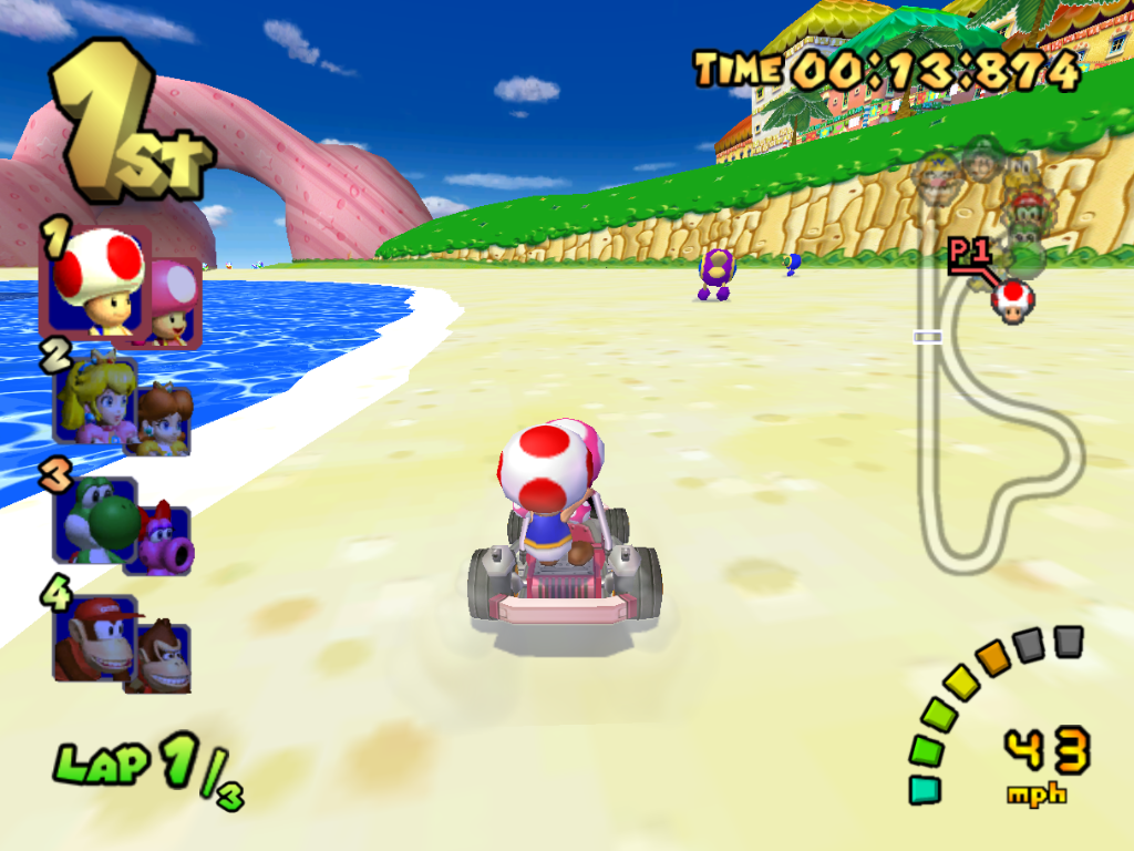 File:PeachBeach-Cataquack-MKDD.png - Super Mario Wiki, the Mario ...