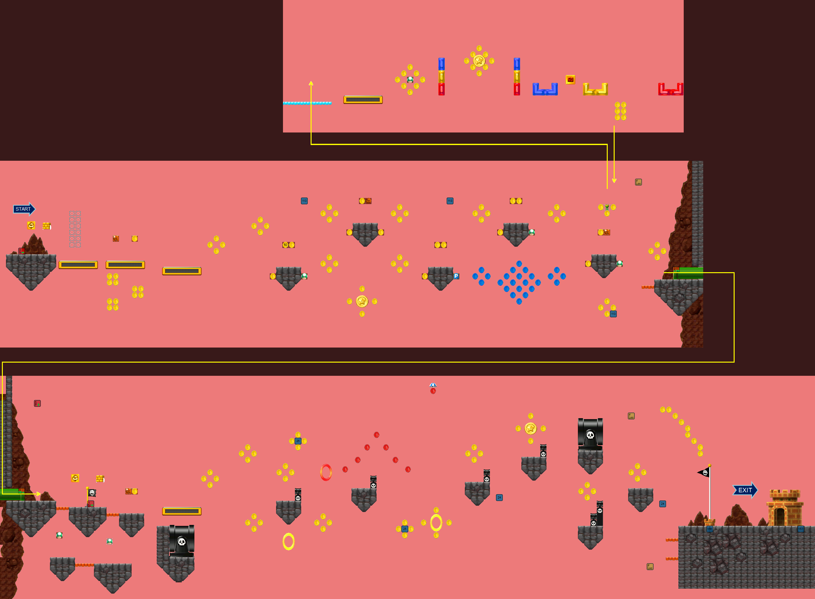 File:NSMB2 map 6B.png - Super Mario Wiki, the Mario encyclopedia