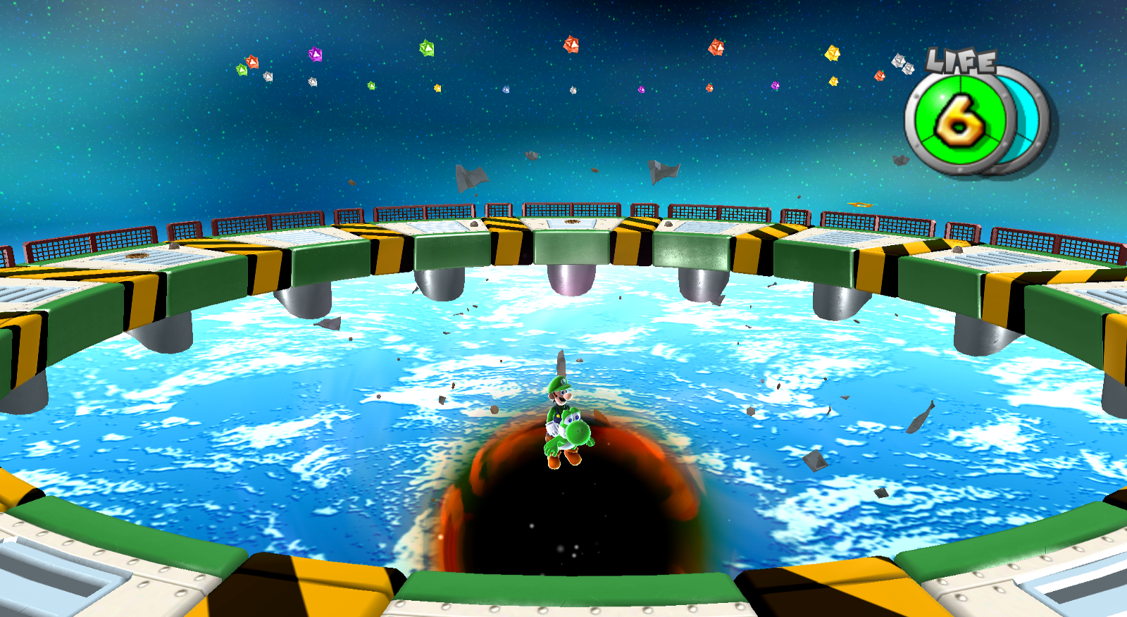 File:Floating Luigi and Yoshi SMG2.png - Super Mario Wiki, the Mario ...