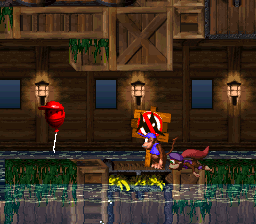File:DKC2 SNES Lockjaw's Locker - Red Balloon.png - Super Mario Wiki ...