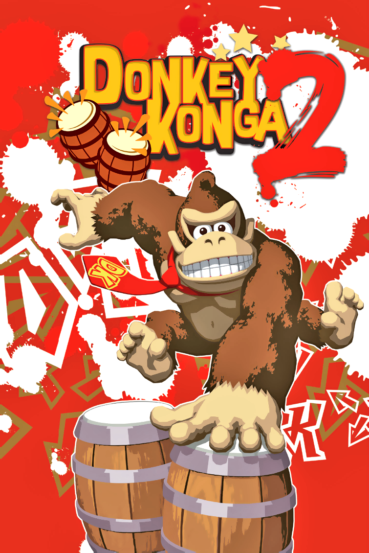 File:Donkey Konga 2 DK Box Artwork.png - Super Mario Wiki, the Mario ...