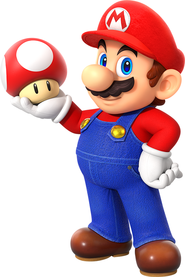 File:PN Mario Holding Mushroom Artwork.png - Super Mario Wiki, the ...