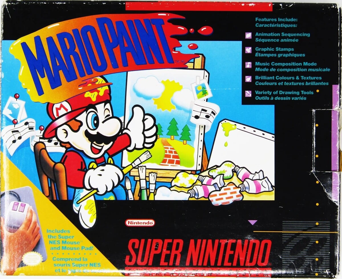 File:Mario Paint Box CAN.jpg - Super Mario Wiki, the Mario encyclopedia