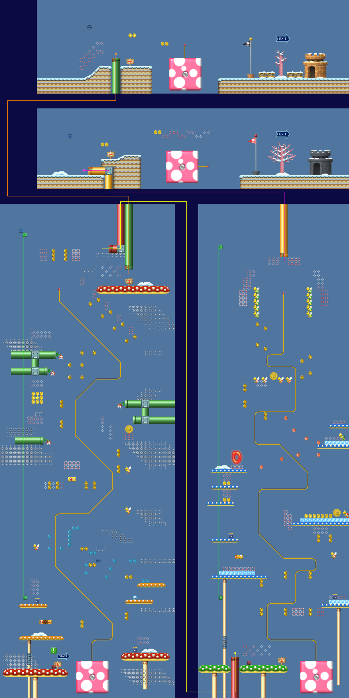 File:NSMBW World 3-5 Map.png - Super Mario Wiki, the Mario encyclopedia