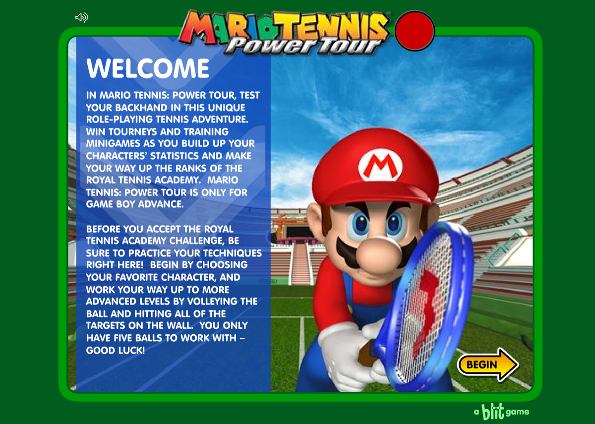 Mario Tennis: Power Tour (Flash game) - Super Mario Wiki, the Mario ...