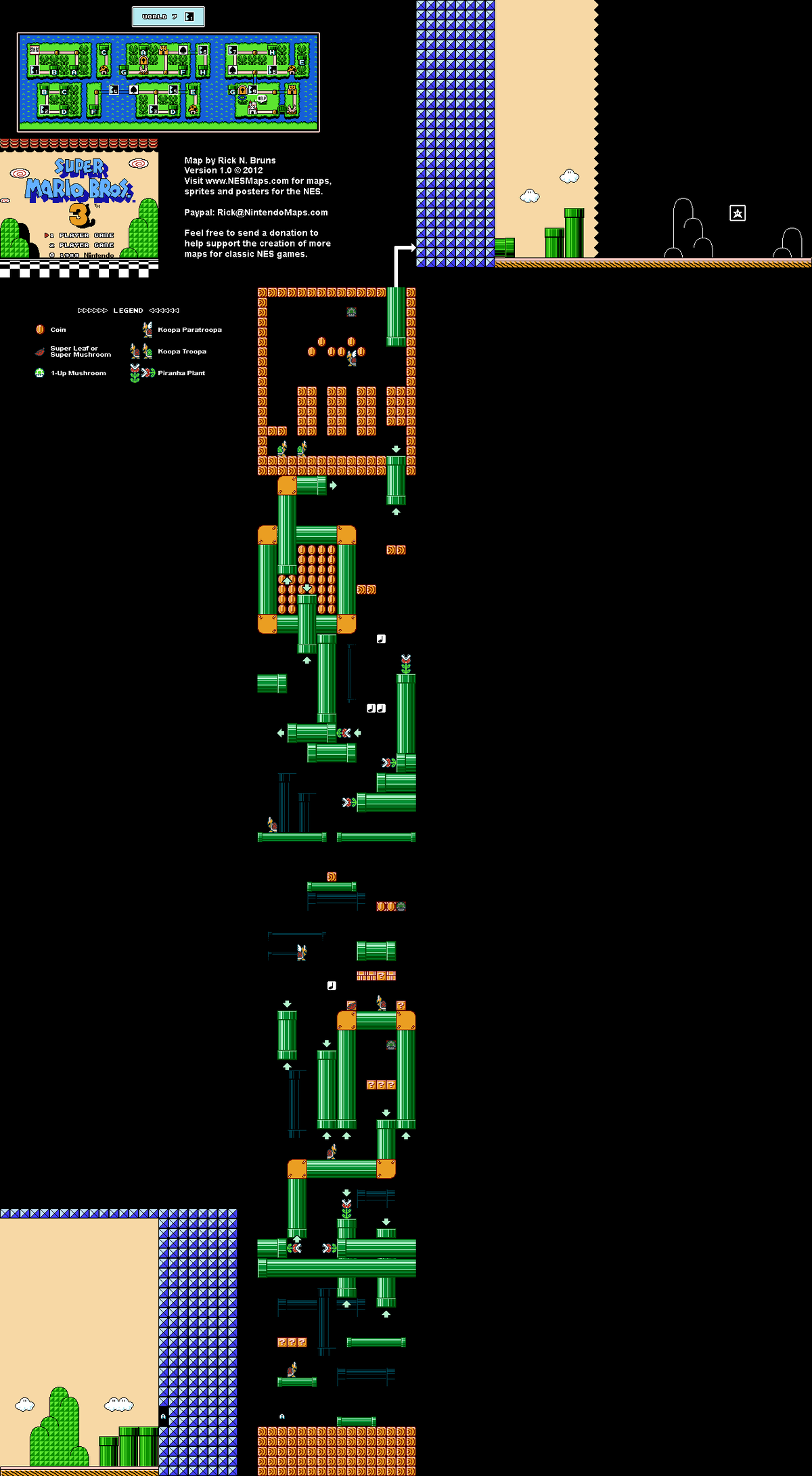 File:SMB3 World 7-1 Map.png - Super Mario Wiki, the Mario encyclopedia