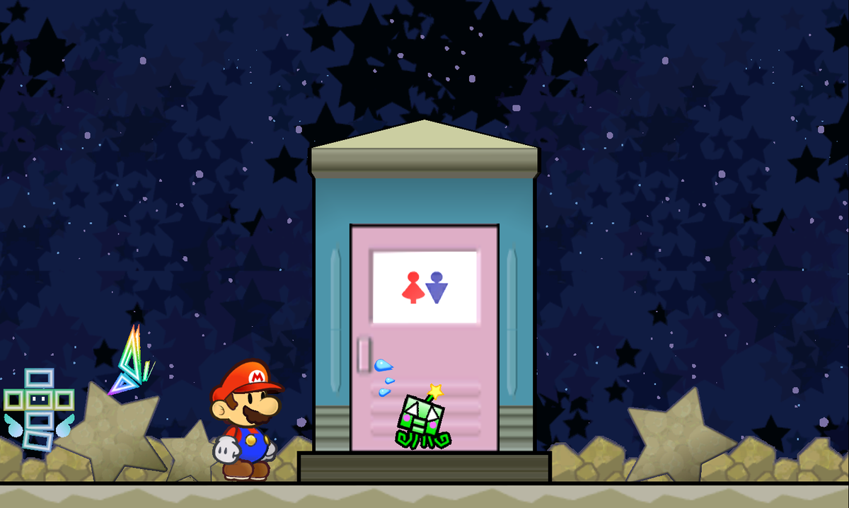 File:SPM Squirps Bathroom.png - Super Mario Wiki, the Mario encyclopedia