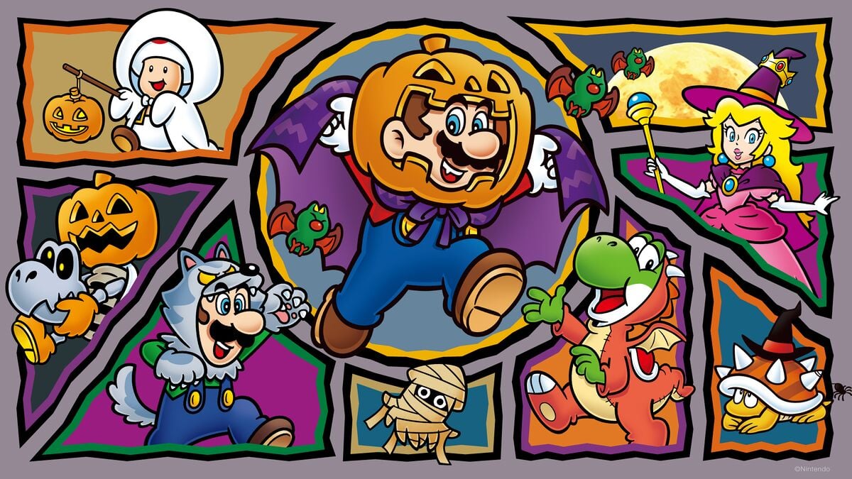 File:MN Mario Halloween 2022 Wallpaper Desktop.jpg - Super Mario Wiki ...