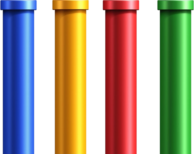 File:NSMBW Colored Warp Pipes Artwork.png - Super Mario Wiki, the Mario ...